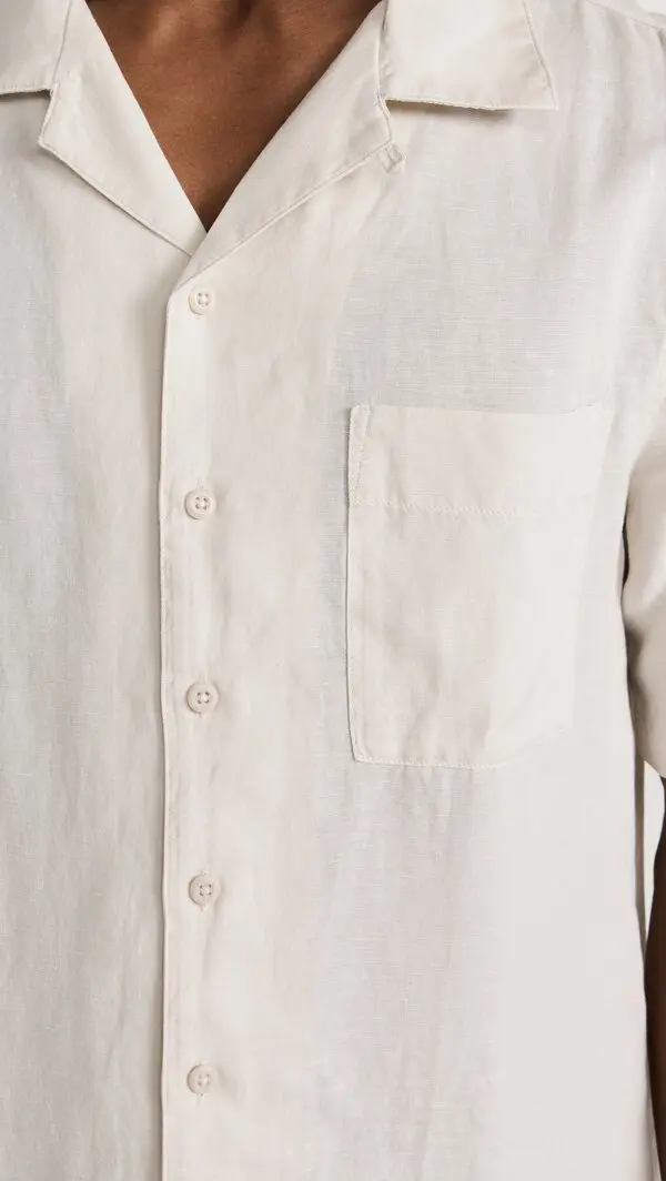 Onia Air Linen Convertible Camp Shirt - Stone