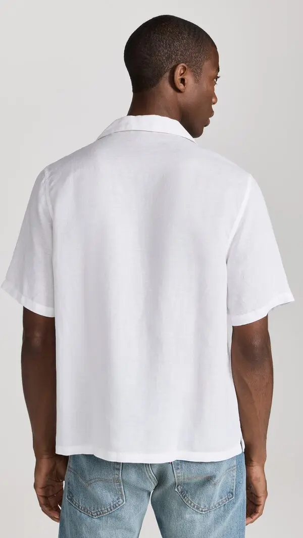 Onia Air Linen Convertible Camp Shirt - White