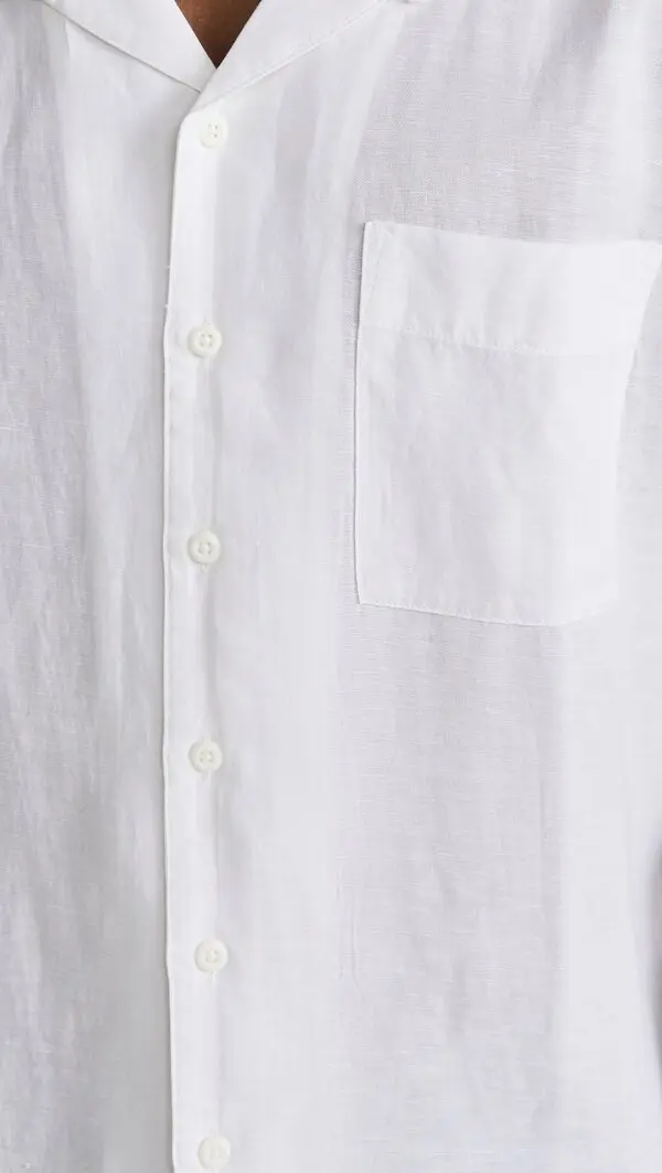 Onia Air Linen Convertible Camp Shirt - White