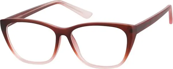 Zenni Full Rim Rectangle Frame - Raspberry