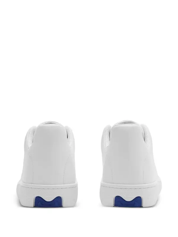 Burberry Debossed Leather Sneakers - White