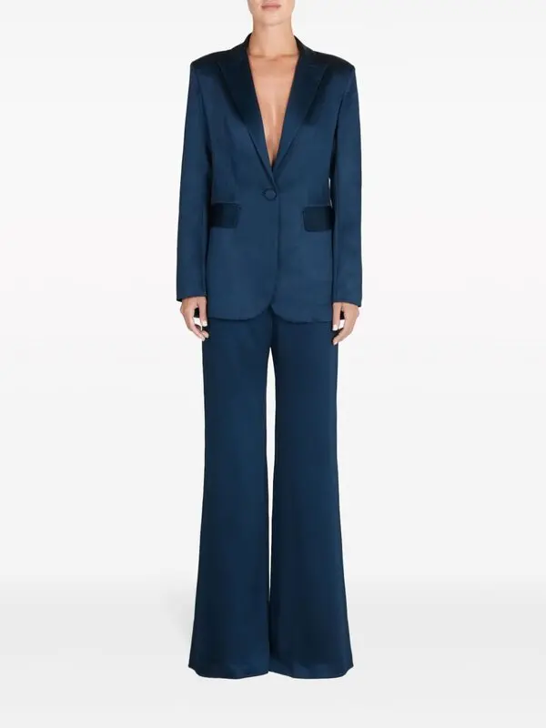 Silvia Tcherassi Rebeca Floral-embroidered Blazer - Blue