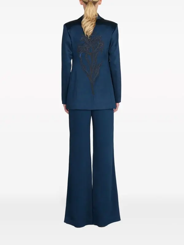 Silvia Tcherassi Rebeca Floral-embroidered Blazer - Blue