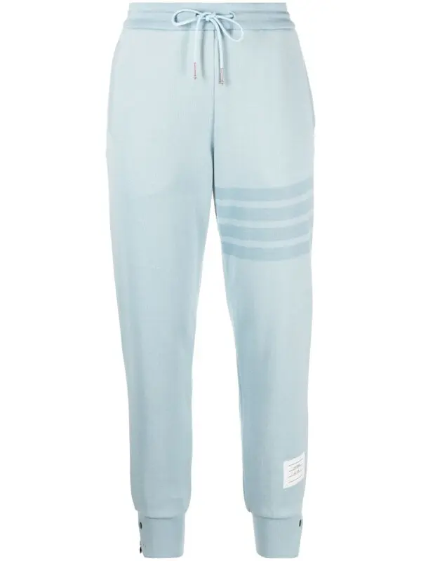 Thom Browne 4-bar Stripe Cotton Track Pants - Blue