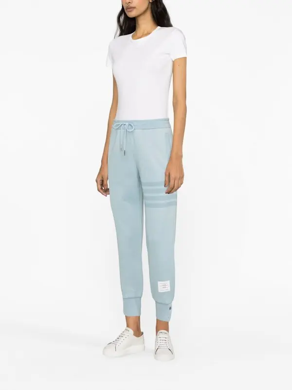 Thom Browne 4-bar Stripe Cotton Track Pants - Blue