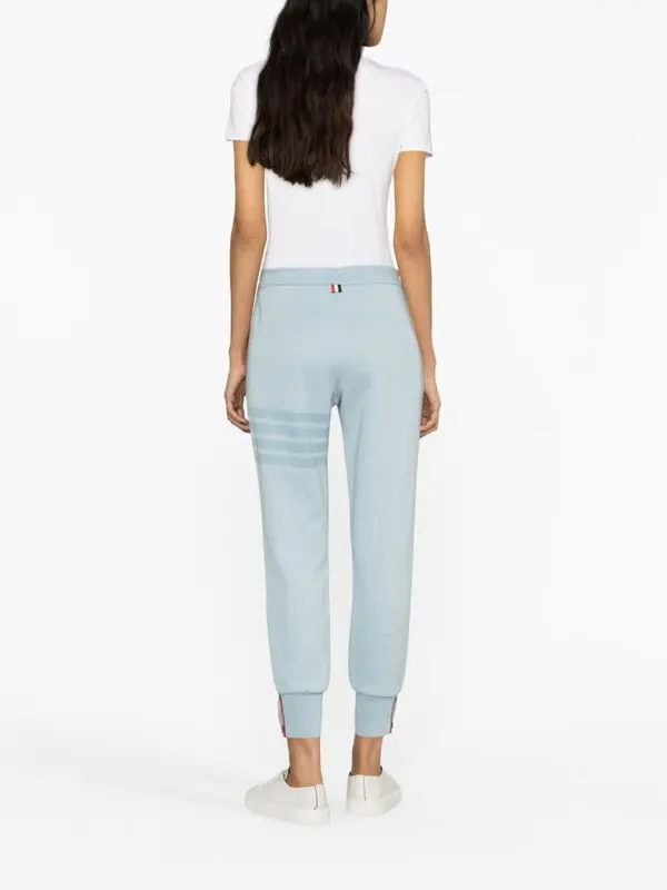 Thom Browne 4-bar Stripe Cotton Track Pants - Blue