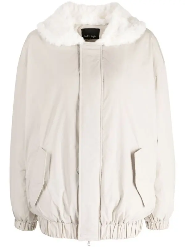 TOUT A COUP Faux Shearling-trim Jacket - Neutrals