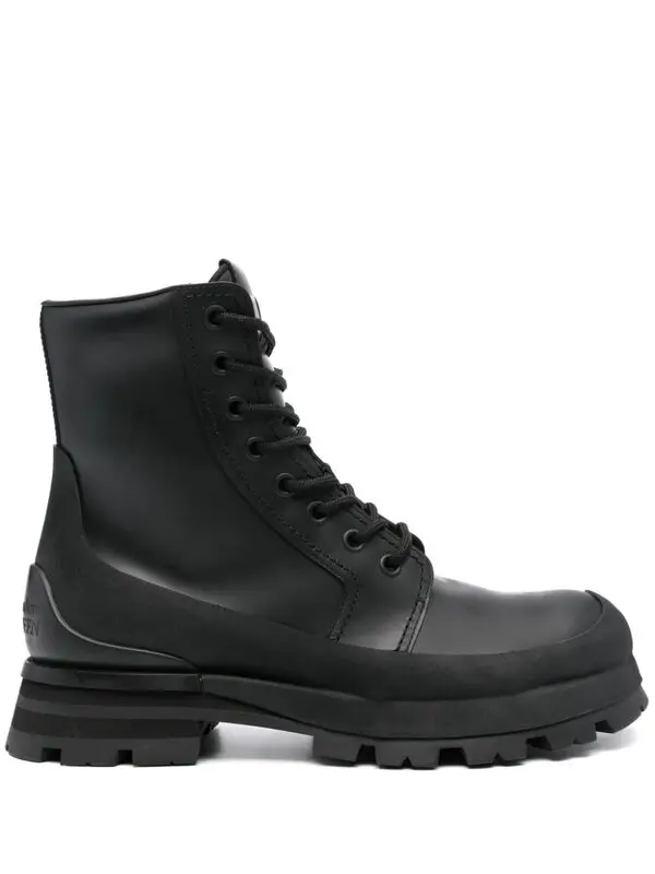 Alexander McQueen Lace-up Leather Boots