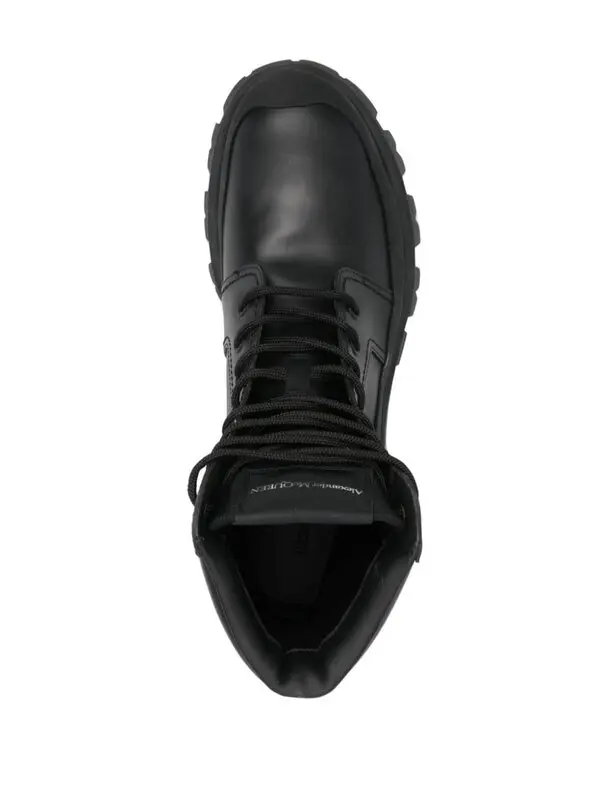 Alexander McQueen Lace-up Leather Boots