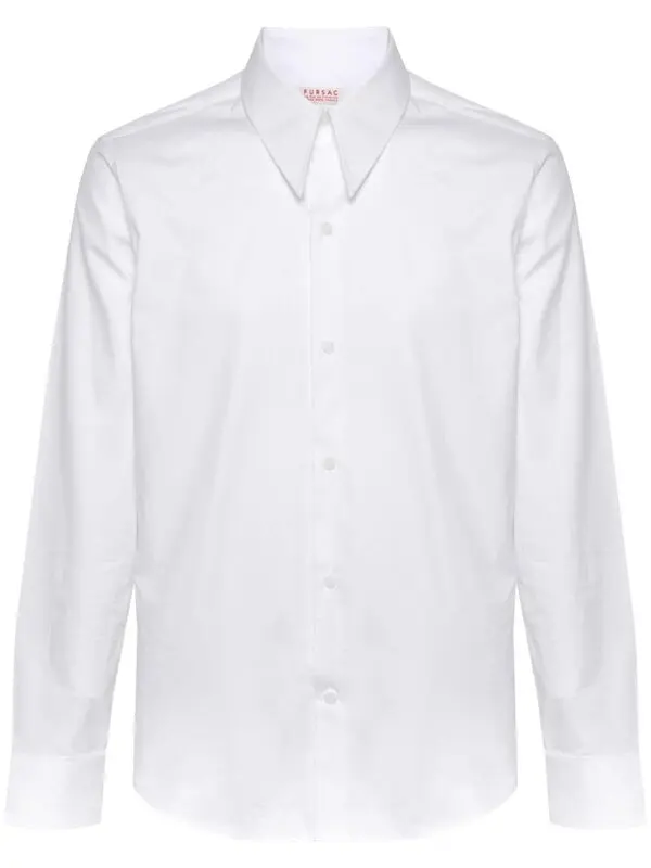 FURSAC Straight-point Collar Cotton Shirt