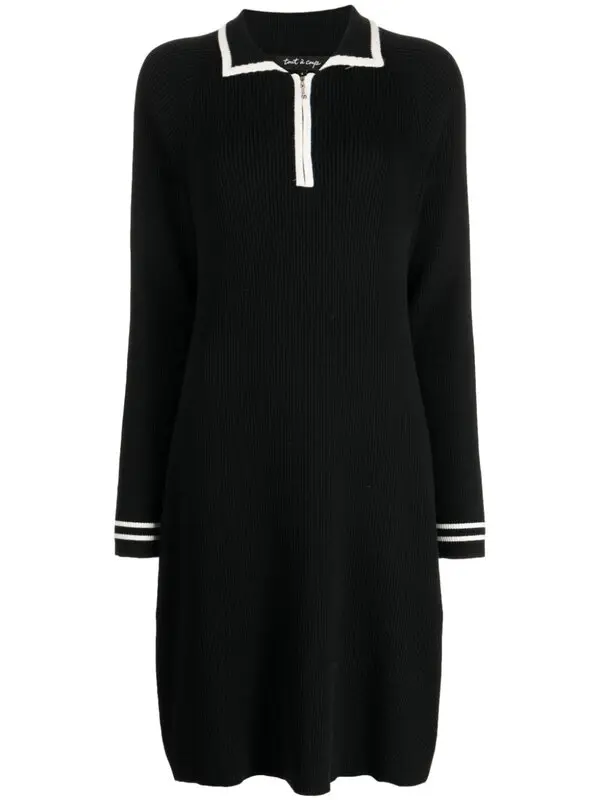 TOUT A COUP Stripe-trim Polo Dress