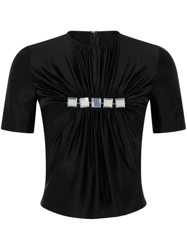 Rabanne Gem-embellished Draped Top