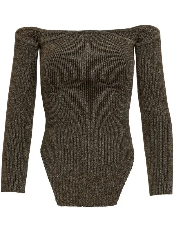 Khaite The Maria Off-shoulder Jumper - Green
