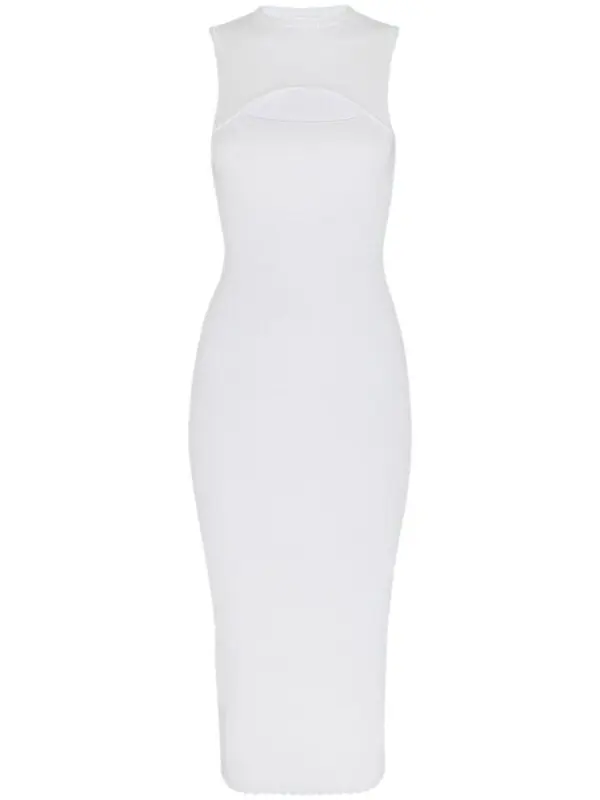 Victoria Beckham Fitted Midi Dress With Cut-out Detailing