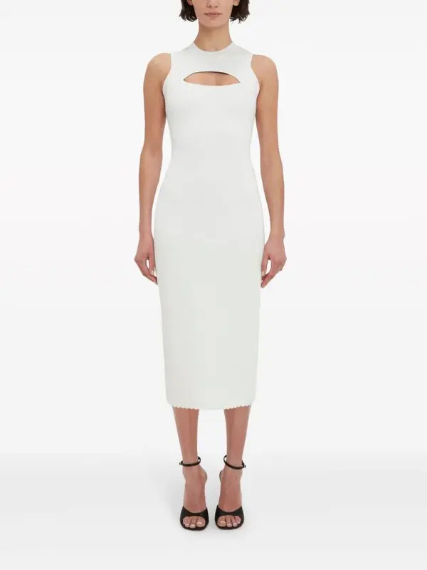 Victoria Beckham Fitted Midi Dress With Cut-out Detailing