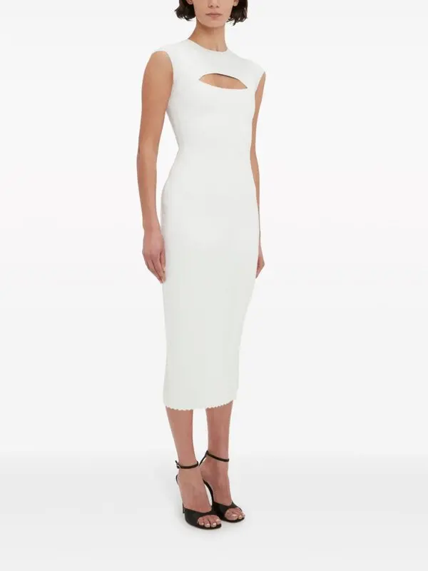 Victoria Beckham Fitted Midi Dress With Cut-out Detailing