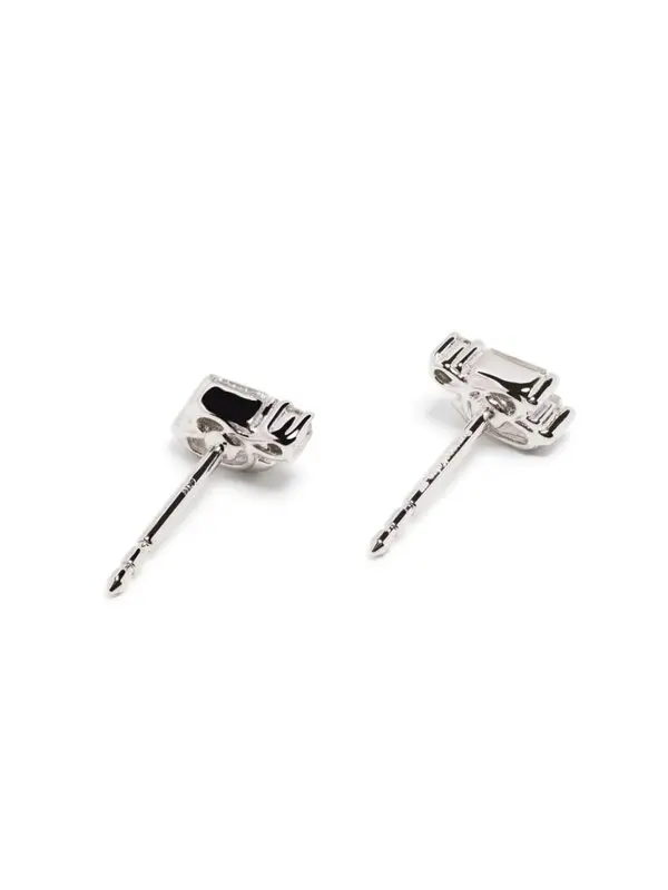 SUZANNE KALAN 18kt White Gold Diamond Stud Earrings - Silver