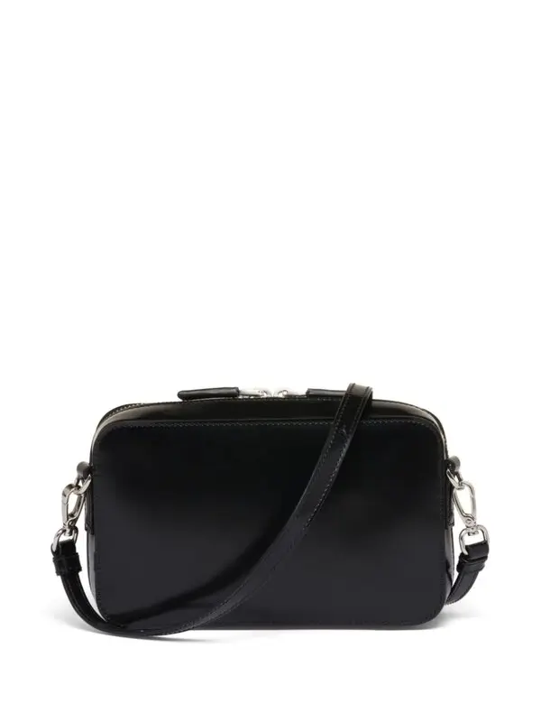 Prada Small Brique Brushed Crossbody Bag - Black