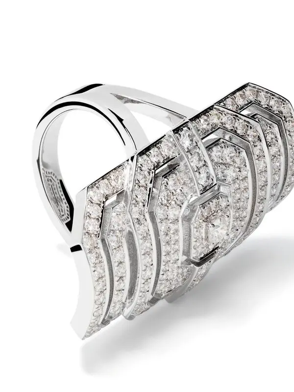 STATEMENT My Way Xxl Sterling Diamond Cocktail Ring - Silver