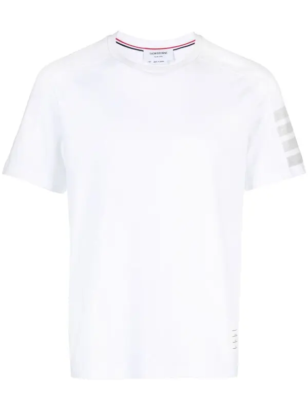 Thom Browne Milano Cotton 4-bar Tee - White