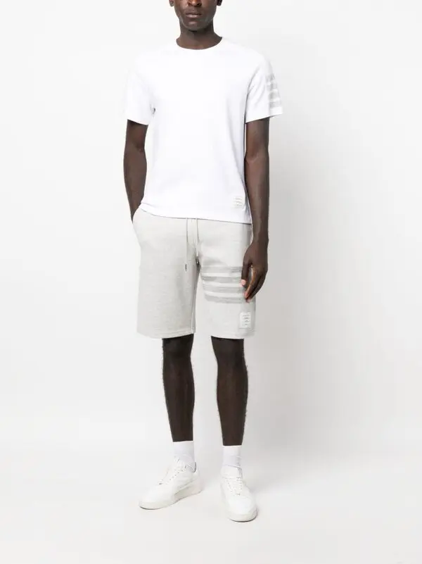 Thom Browne Milano Cotton 4-bar Tee - White