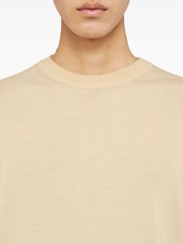JIL SANDER Crew-neck Wool Jumper - Neutrals