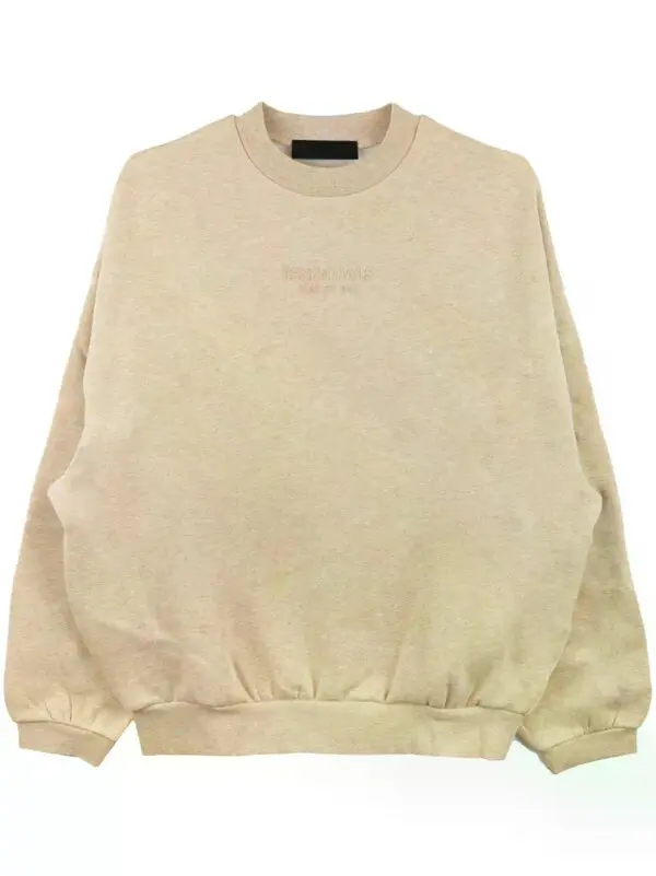 Fear Of God Logo-embroidered Crew-neck Sweatshirt - Neutrals