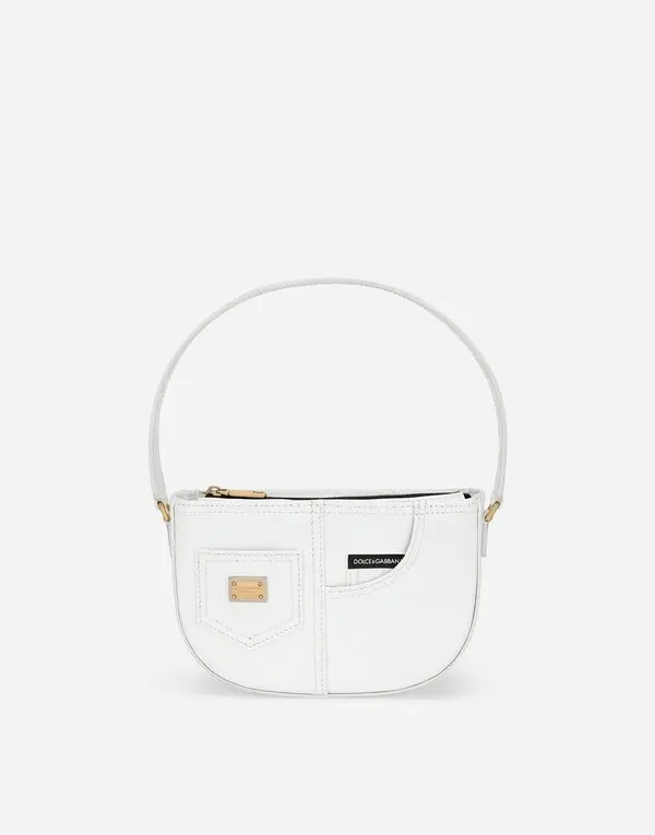 Dolce & Gabbana Patent Leather Shoulder Bag - White