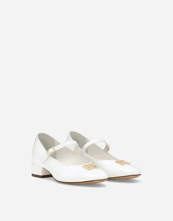 Dolce & Gabbana Patent Leather Ballet Flats With Heel