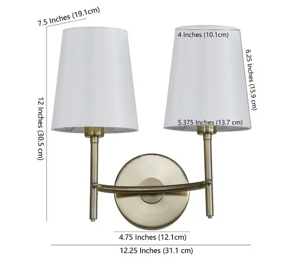 SAFAVIEH Barrett Two Light Wall Sconce