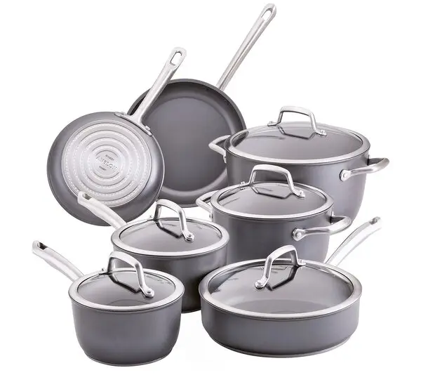 ANOLON Accolade Hard-anodized 12pc Nonstick Ind Uction Set - One-color