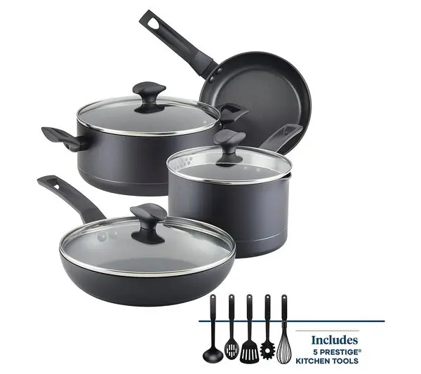 FARBERWARE Power Base Nonstick Cookware 12pc Se T - One-color