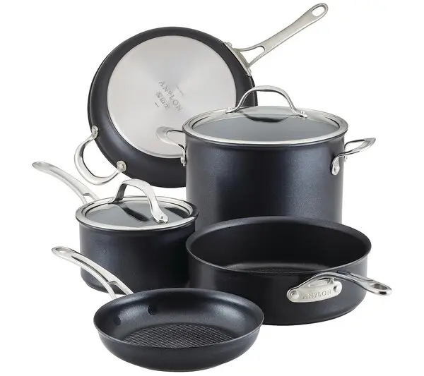 ANOLON X Hybrid Nonstick Aluminum 7pc Cookware Et - One-color