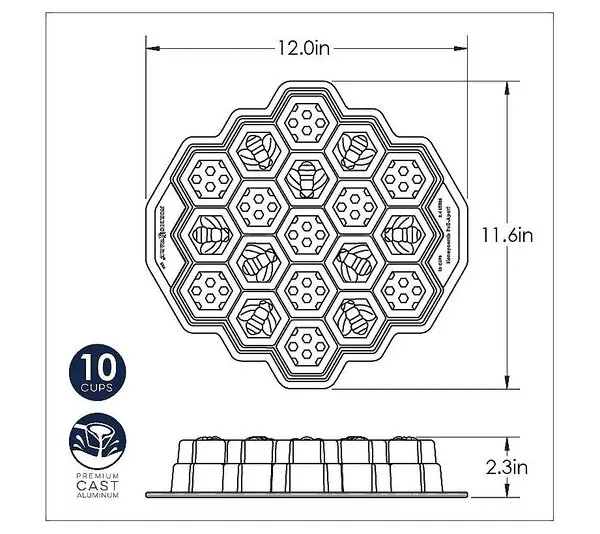 NORDICWARE Honeycomb Pull-apart Dessert Pan