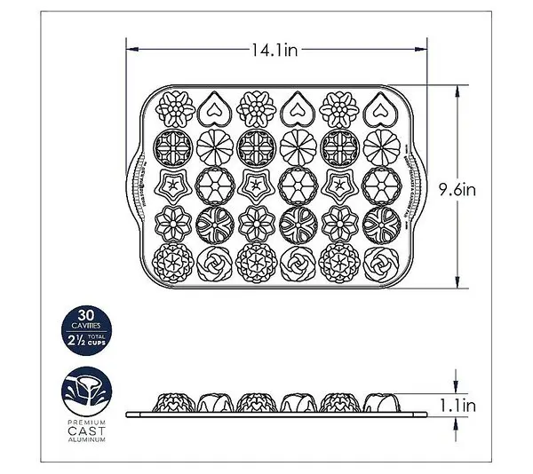 NORDICWARE Bundt Tea Cakes & Candies Pan