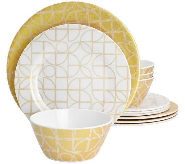 LAURIE GATES California Designs Summer Bloom Di Nnerware Set - One-color