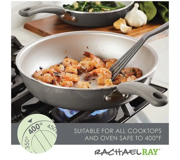 RACHAEL RAY Create Delicious Nonstick Cookware T, 13pc, Gray