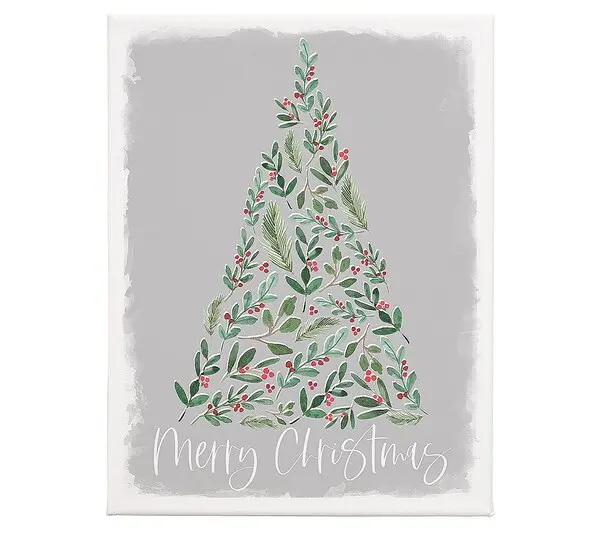 SINCERE SURROUNDINGS 17' Merry Holly Tree Wrapp Ed Canvas - One-color