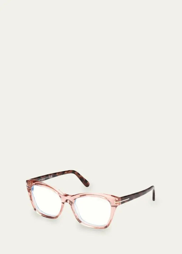 TOM FORD Two-tone Cat-eye Blue Light Glasses