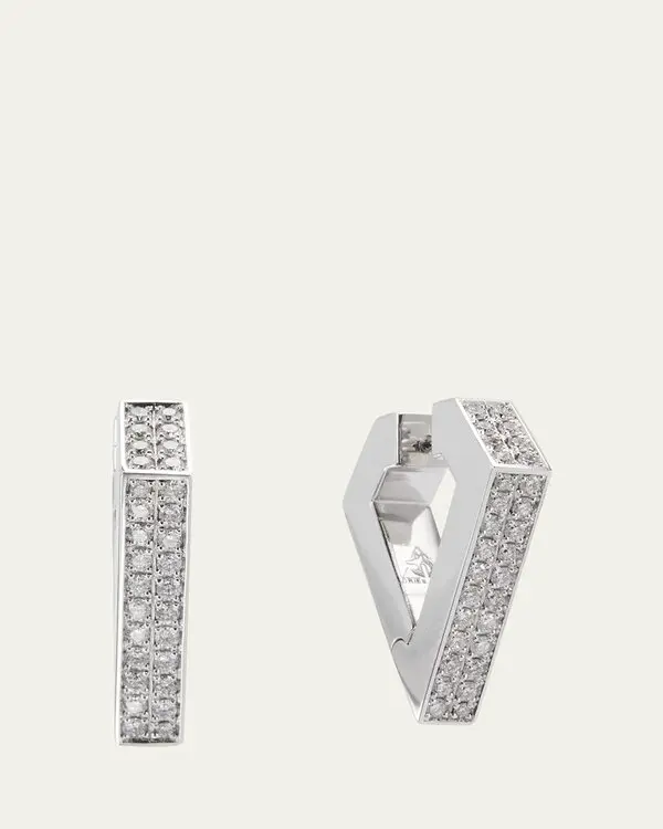 DRIES CRIEL 18k Diamond Brute Diamanti Earrings - White Gold