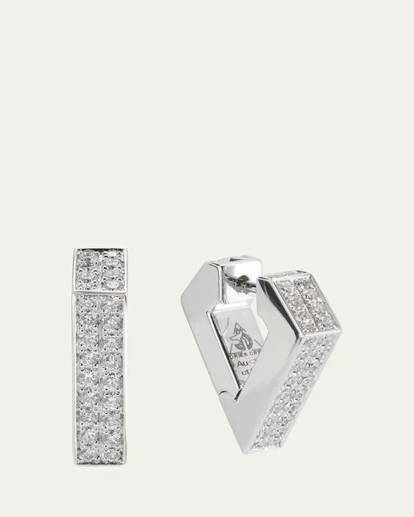 DRIES CRIEL 18k Diamond Brute Diamanti Earrings - White Gold