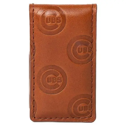 LUSSO Chicago Cubs Sammy Magnetic Money Clip - Brown