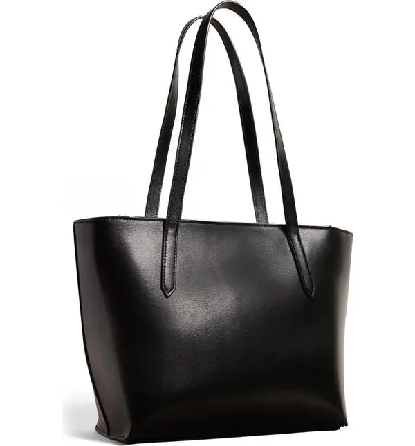 Ted Baker London Beanne Bow Detail Leather Shopper Bag Black
