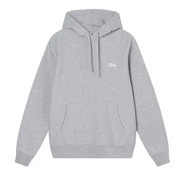 StÜssy Overdyed Stock Logo Hoodie - Grey