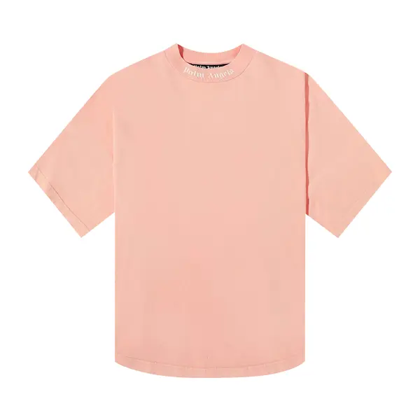 Palm Angels Gd Classic Logo Over Tee 'salmon Fluo - Pink