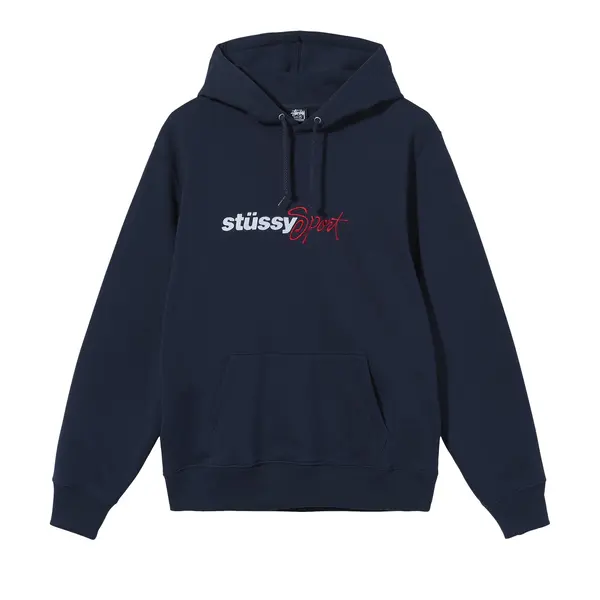 StÜssy Sport Applique Hoodie - Blue