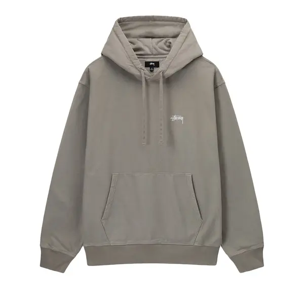 StÜssy Overdyed Stock Logo Hoodie - Grey