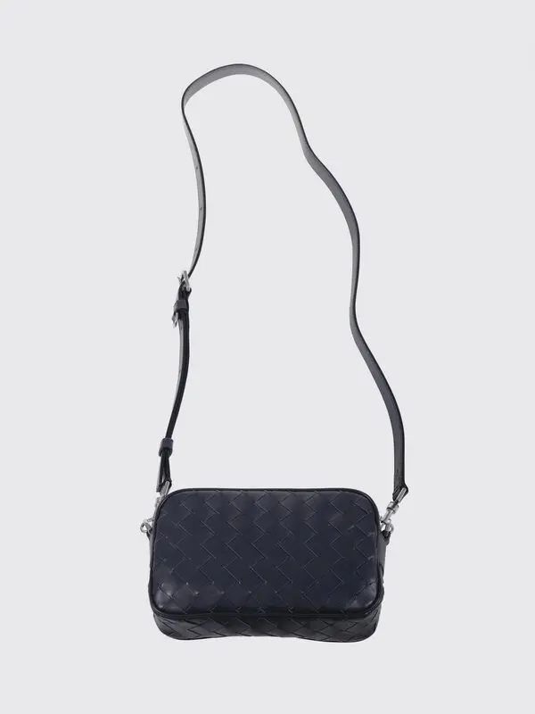 Bottega Veneta Woven Leather Camera Bag - Grey