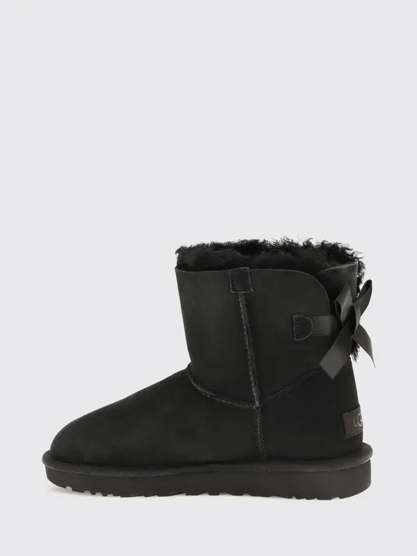 UGG Mini Bailey Bow Ii Suede Ankle Boots - Black