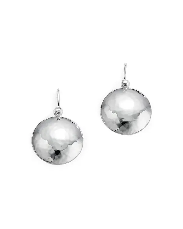 Ippolita Sterling Dome Disk Earrings With Diamond - Silver
